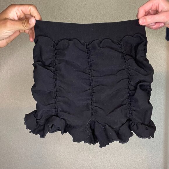 Free People | Shorts | Free People Ruched Seamless Ruffle Shorts | Poshmark